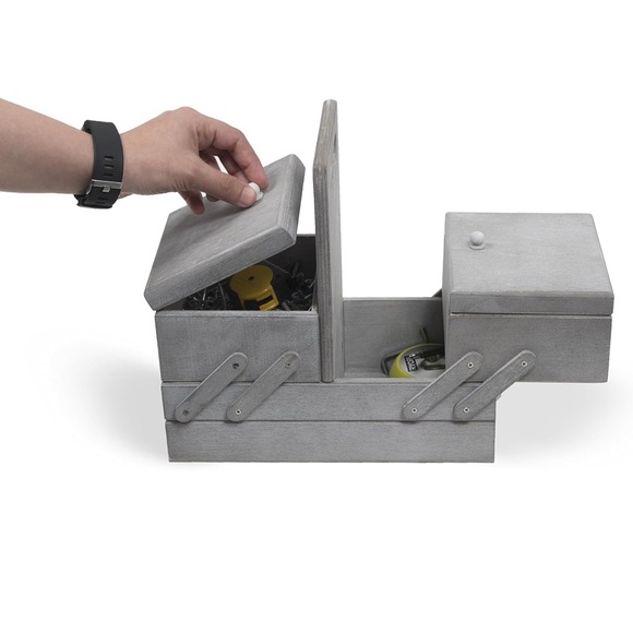 Storage & Organization | Gray Multicompartment Storage Box | Poshmark